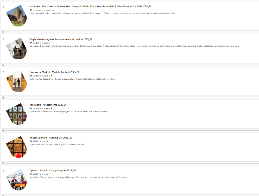 Blackboard set-up 2024-25